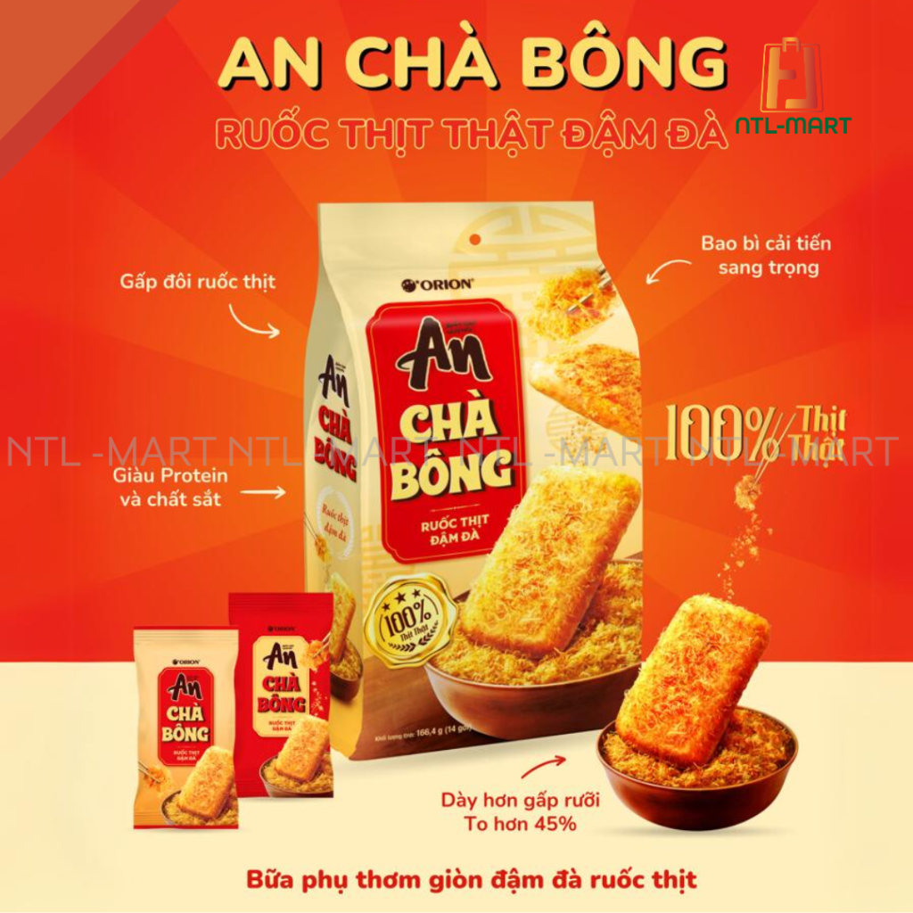 Bánh gạo nướng chà bông An thơm giòn đậm đà ruốc thịt